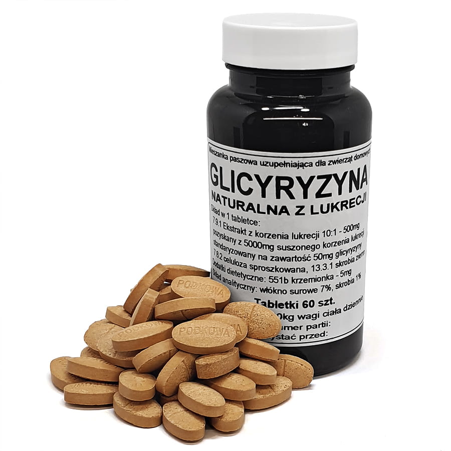 Glicyryzyna 50mg z lukrecji ekstrakt - tabletki Podkowa